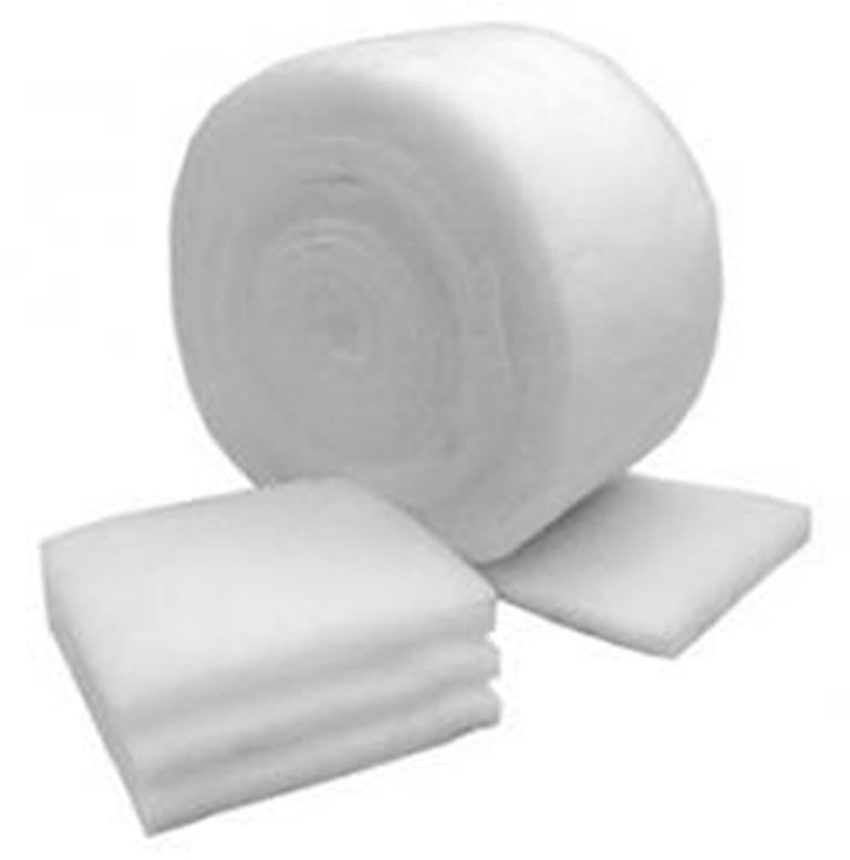 90' Roll 1" Thick Paint Arrestor Polyester Filter Media White - Enviro ...