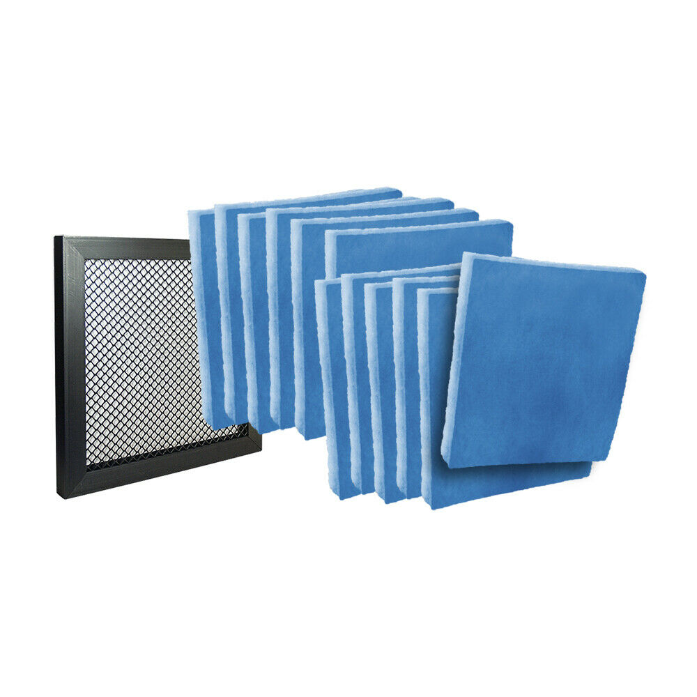 Pads - n - Frame Kit (incl. 12 pads) Blue/White Polyester Air Filter 1 ...