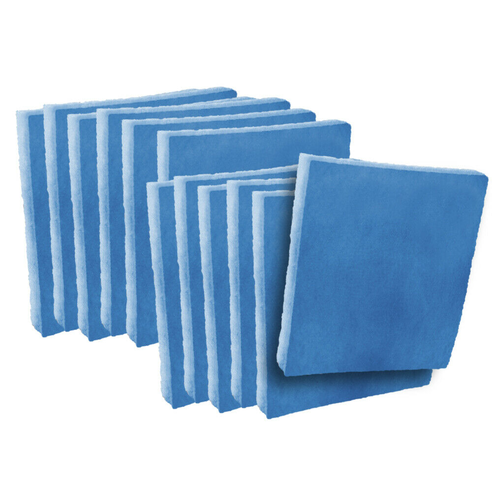 (12 Pack) 1" Blue/White Polyester Air Filter Pads Refill A+2000 OEM ...